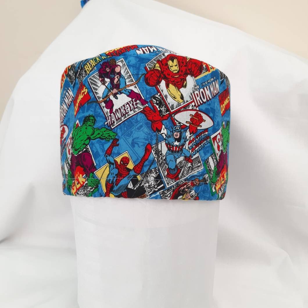 Scrub Cap Marvel Hulk Spiderman Iron Man Thor Srcub Hat - Etsy UK