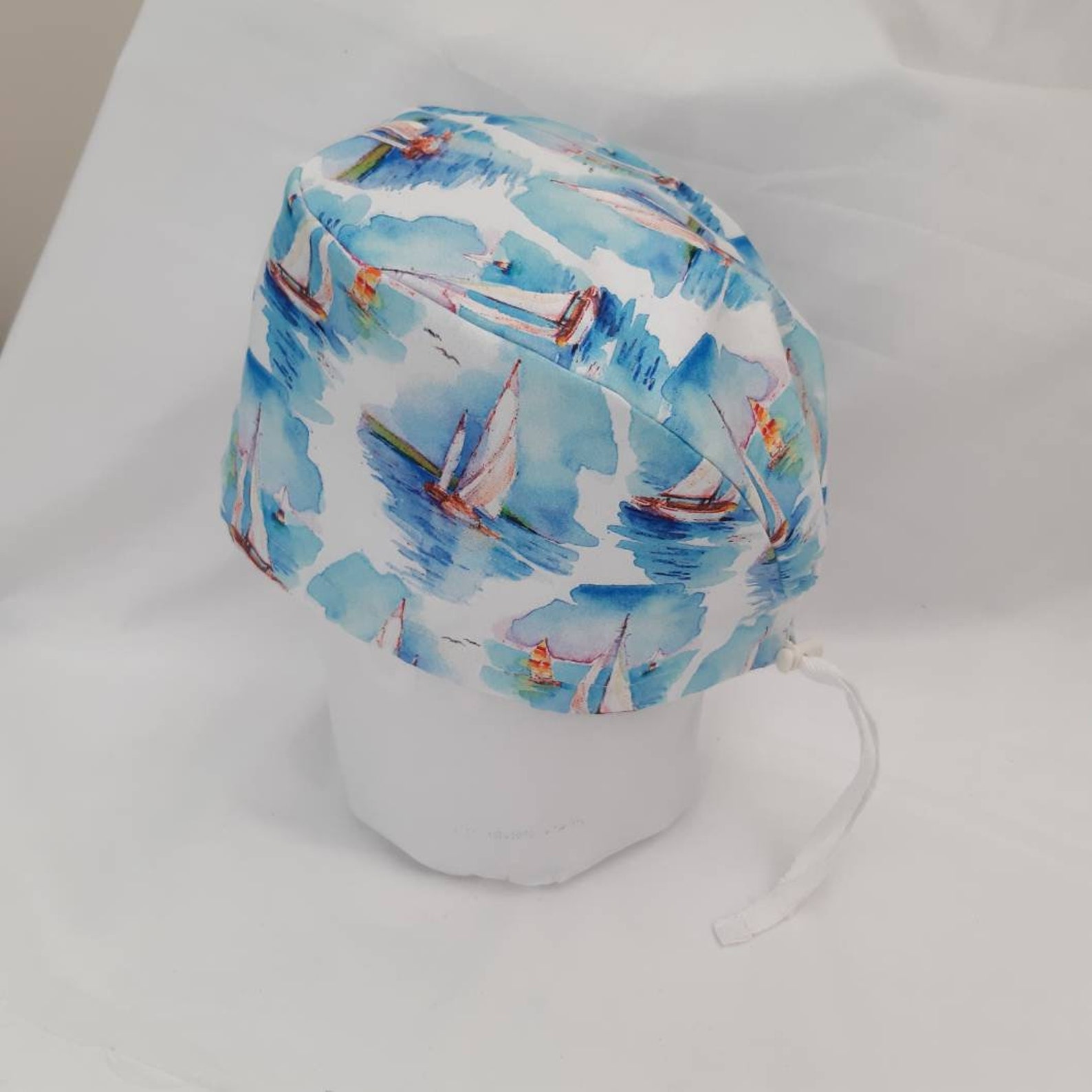 Scrub Cap Boats Surgical Cap With Toggle and Ties, Cotton, Vets ...