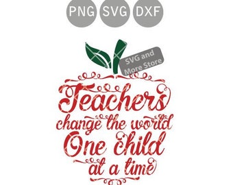 Teachers Change the World Svg - Etsy UK
