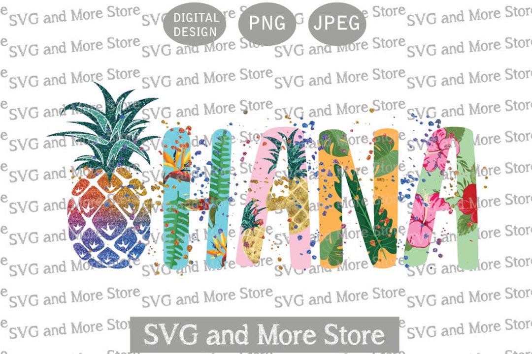 Ohana Letters PNG, Hawaii Letters, Pineapple Aloha, Digital Download - Etsy