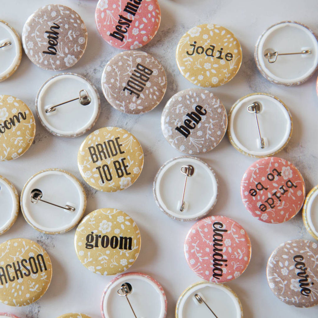 Ditsy Floral Personalised Name Badges - Etsy