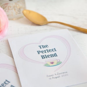10 the Perfect Blend Personalised Tea Packet Favours - Etsy UK