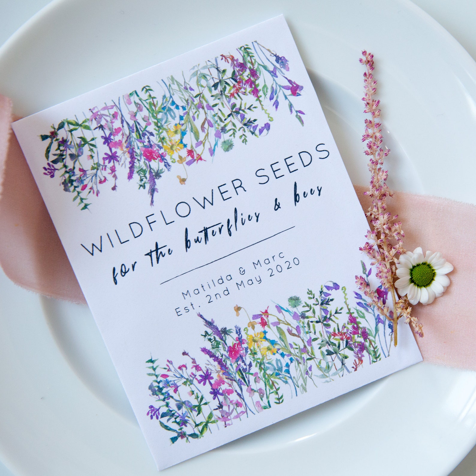 10 Wildflower Meadow Seed Packet Wedding Favours - Etsy UK