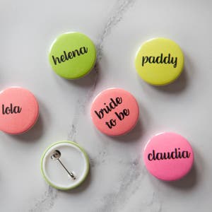 Personalised Neon Name Badges - Etsy UK