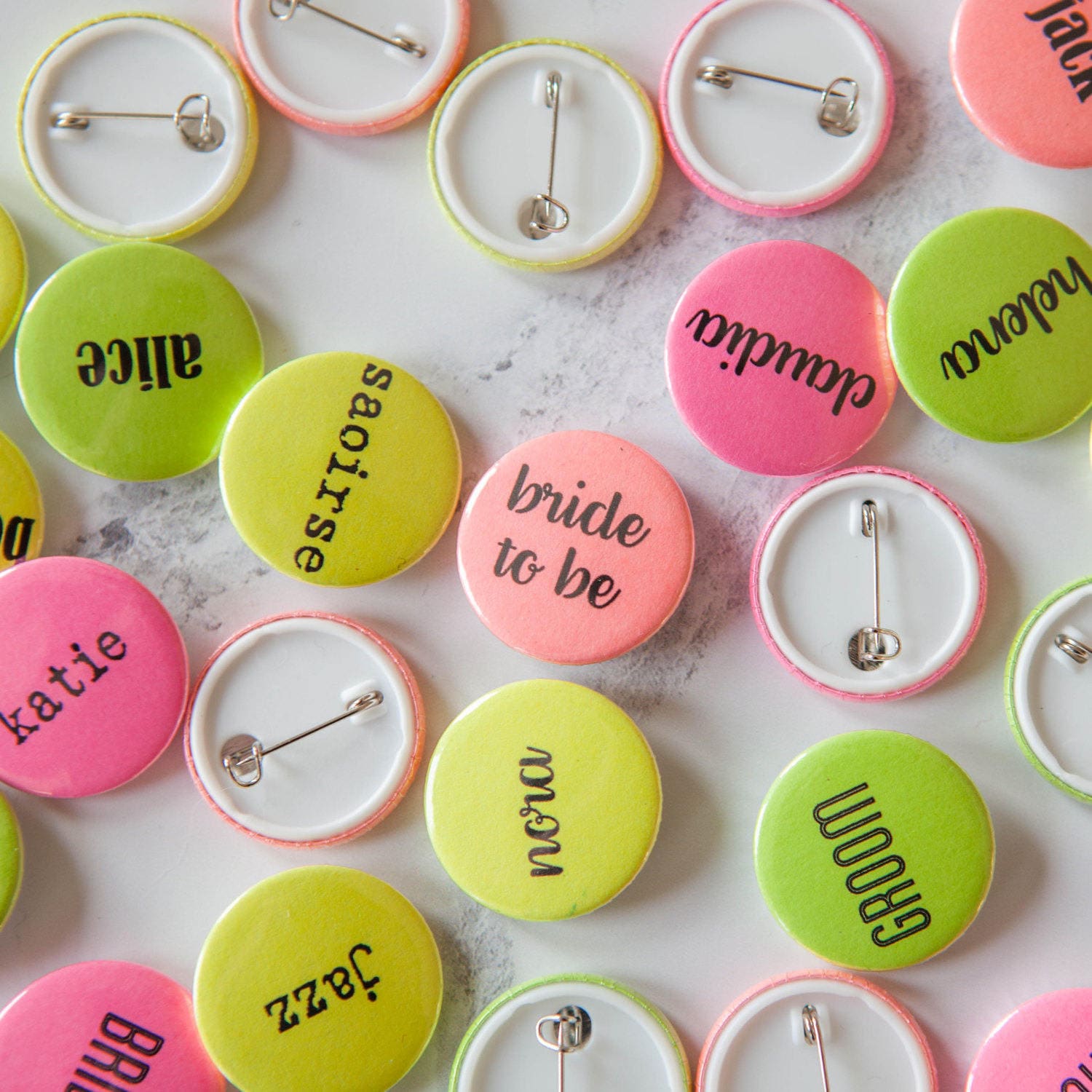 Personalised Neon Name Badges - Etsy UK
