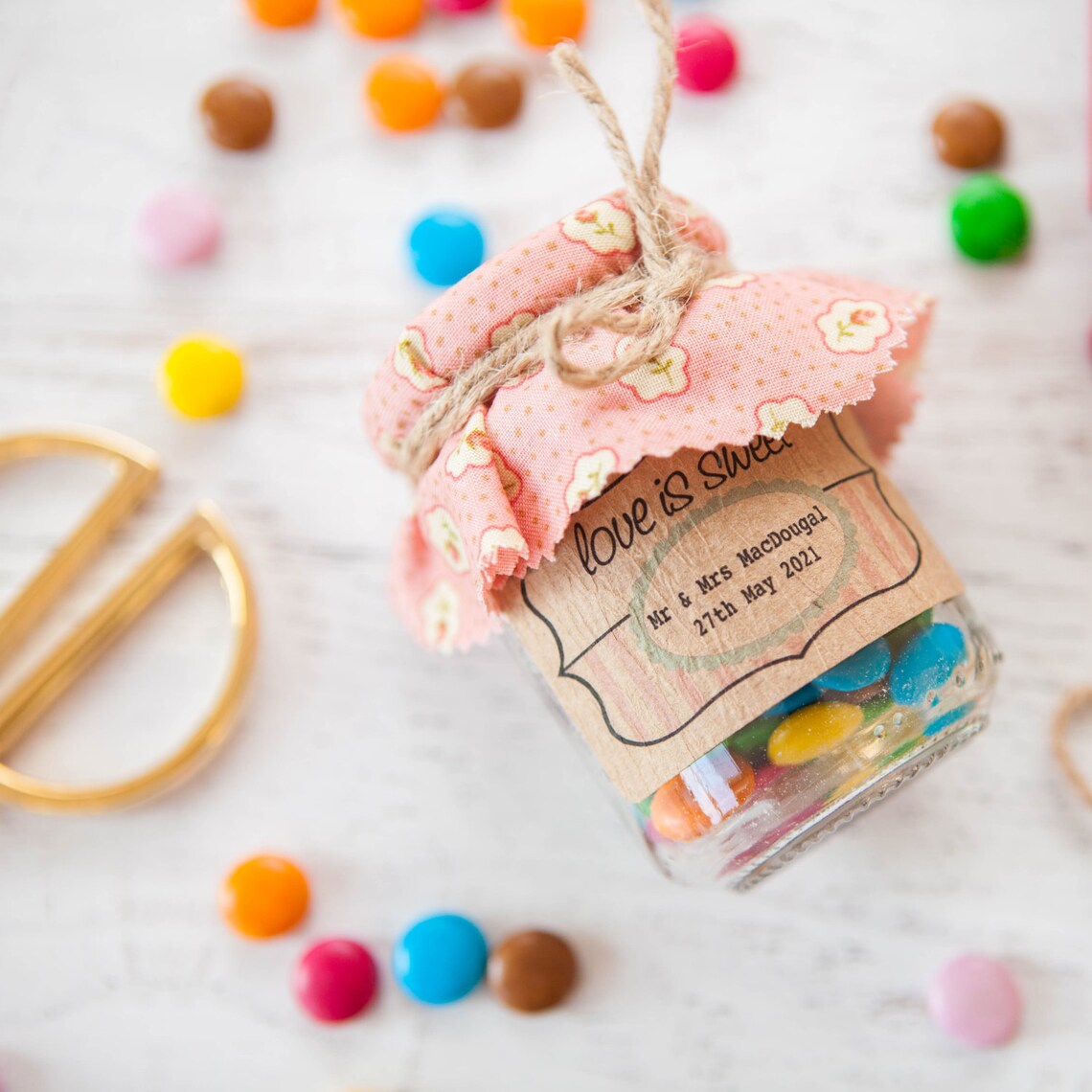 21 'love is Sweet' Favour Stickers - Etsy