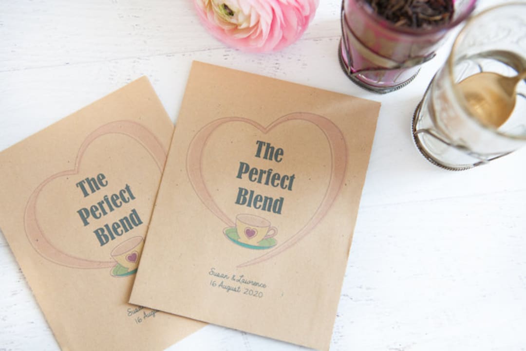 10 the Perfect Blend Personalised Tea Packet Favours - Etsy