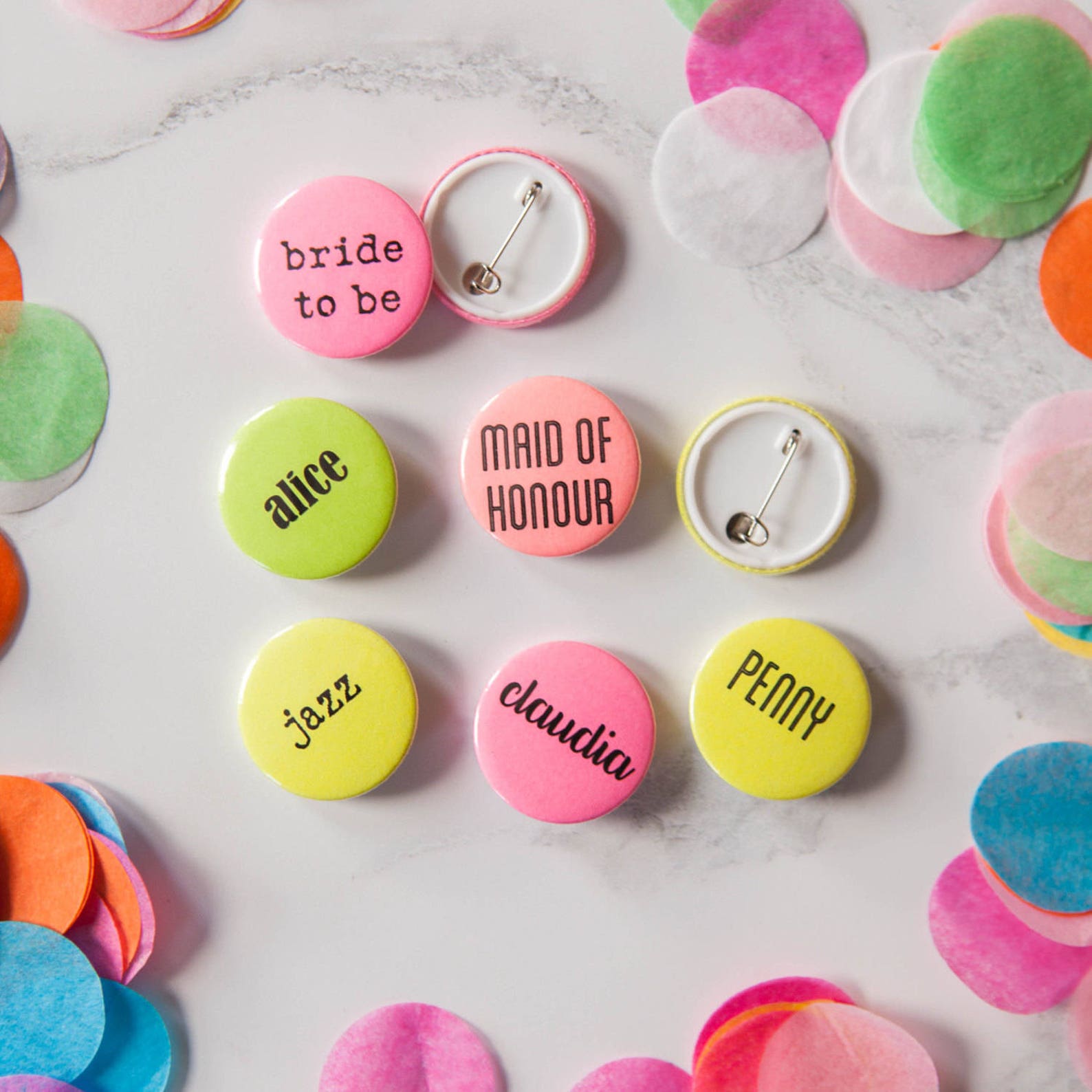 Personalised Neon Name Badges - Etsy UK
