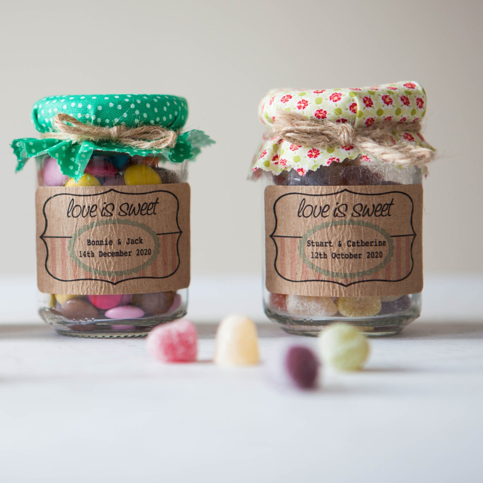 21 'love is Sweet' Favour Stickers - Etsy