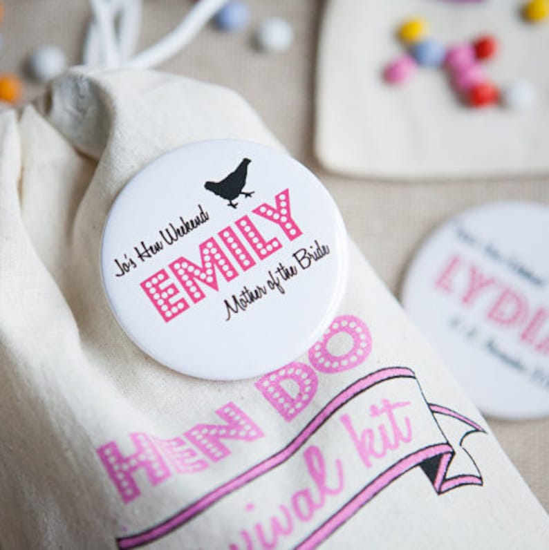 Personalised Hen Do Badge or Mirror | Etsy