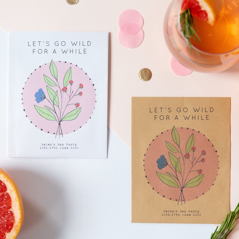 10 'Go Wild' vrijgezellenfeest Wildflower zaadgunsten - Etsy Nederland