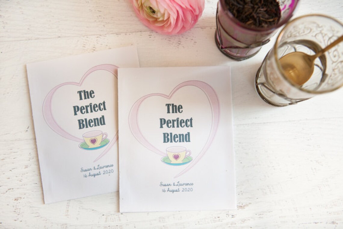 10 the Perfect Blend Personalised Tea Packet Favours - Etsy