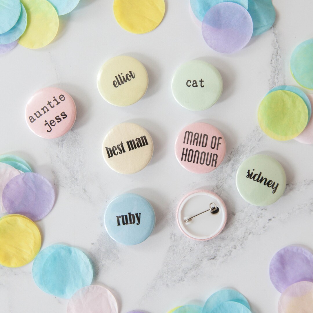 Personalised Pastel Name Badges - Etsy