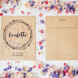 10 Personalised Colourful Confetti Packets - Etsy
