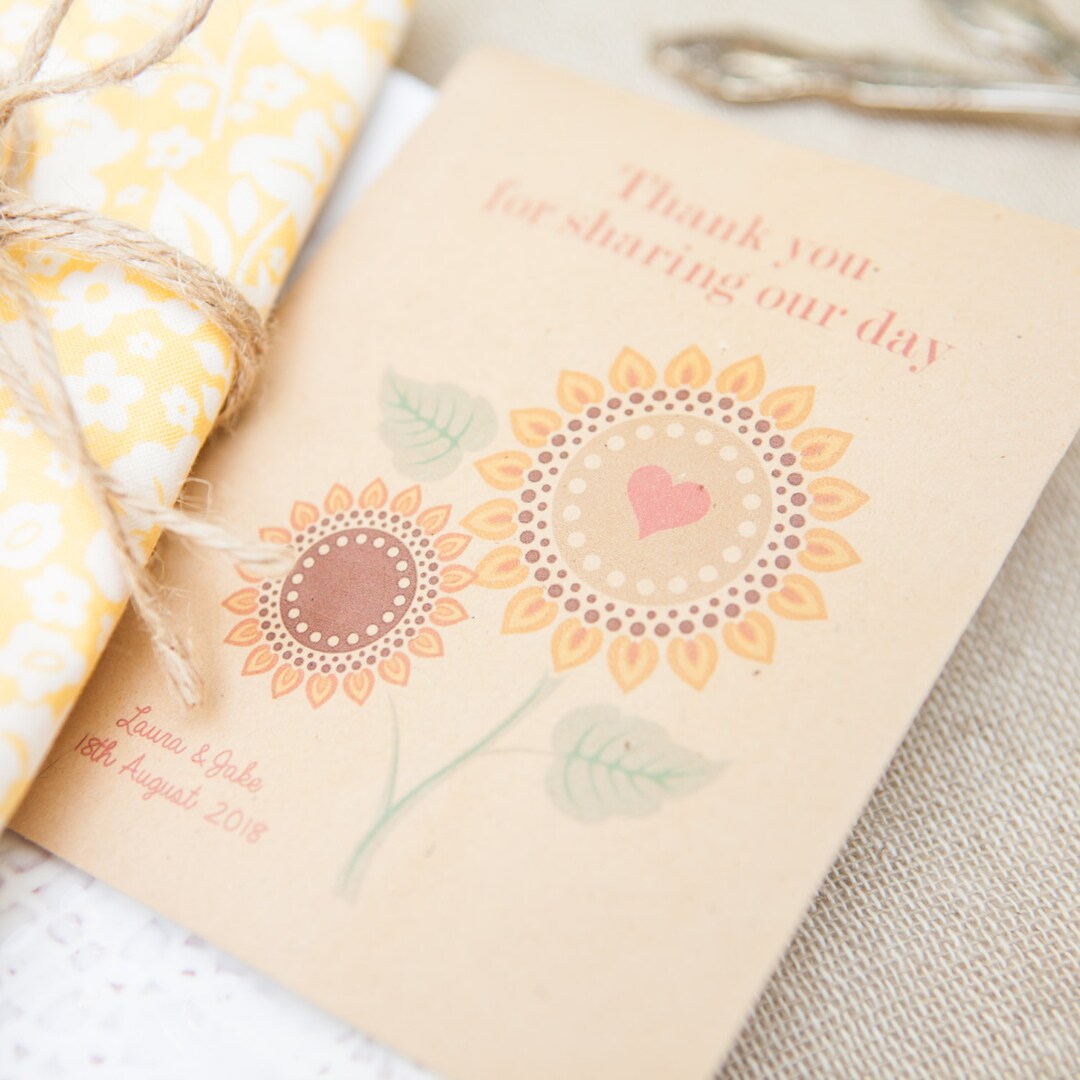 10 Thank You for Sharing Our Day Personalised Seed Packet Favours - Etsy