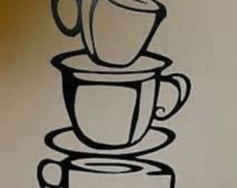 Coffee cup cutout | Etsy