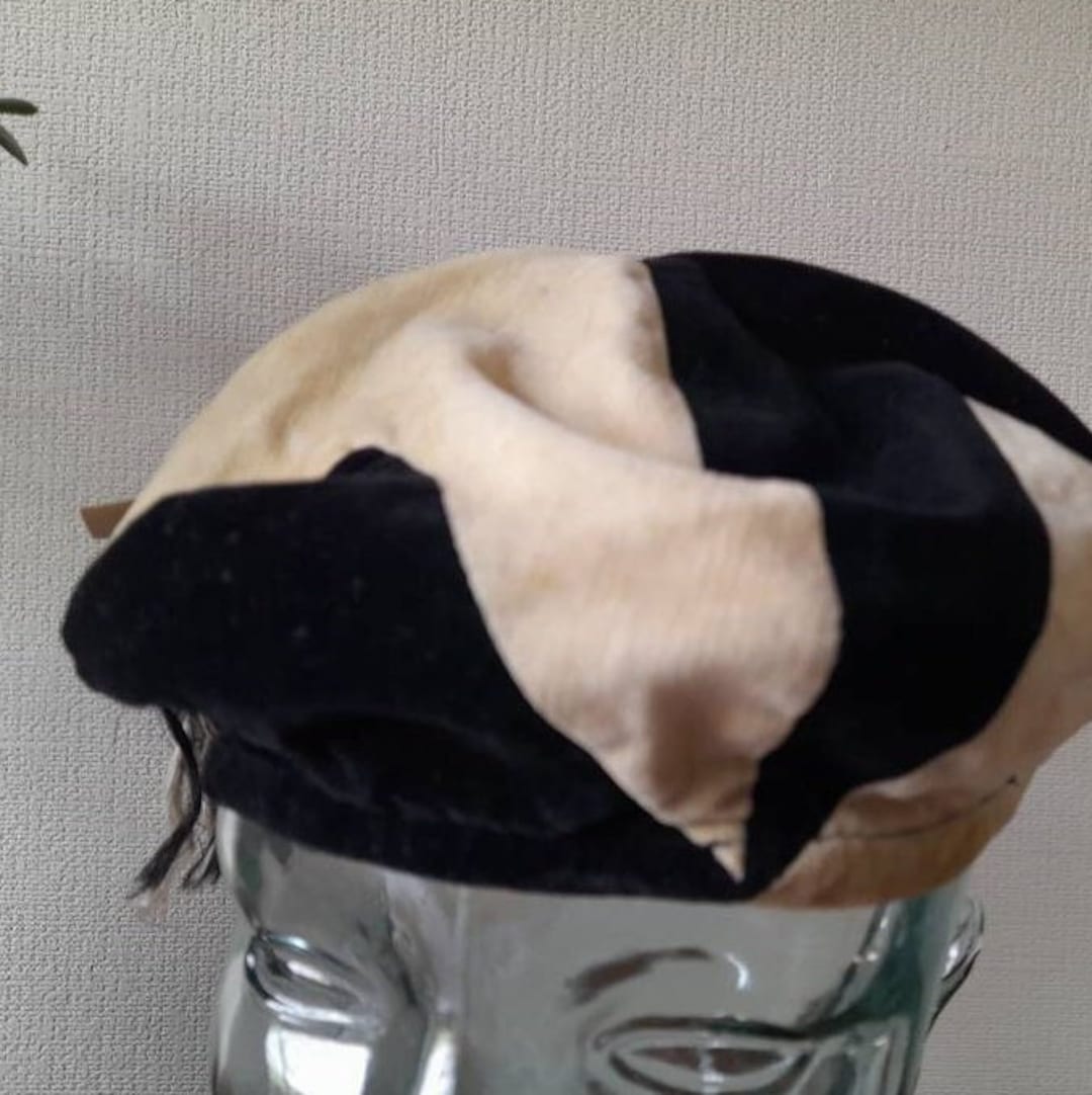 Deco Smokers Cap, Edwardian Velvet Smoking Hat, Gentlemans Black and ...