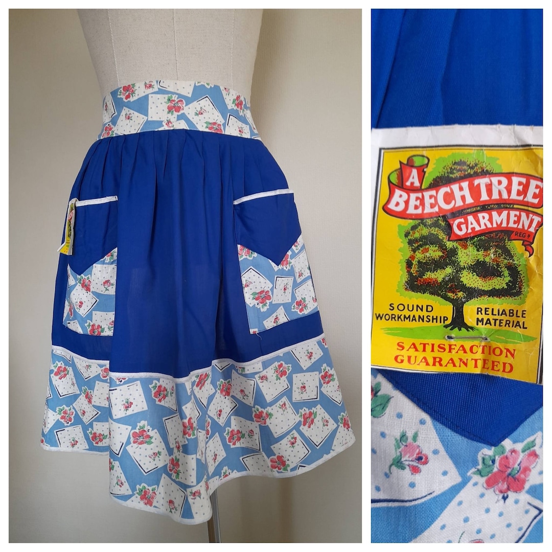 1940s Tea Apron Vintage Forties Womens Half Pinny, Unworn Re-enactors ...