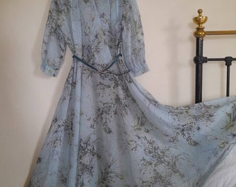 See Through Blue Dress - Etsy UK