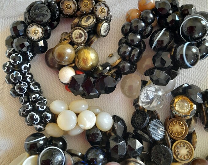 Antique Boot Buttons, Victorian Charm String, Button Collectors Item ...