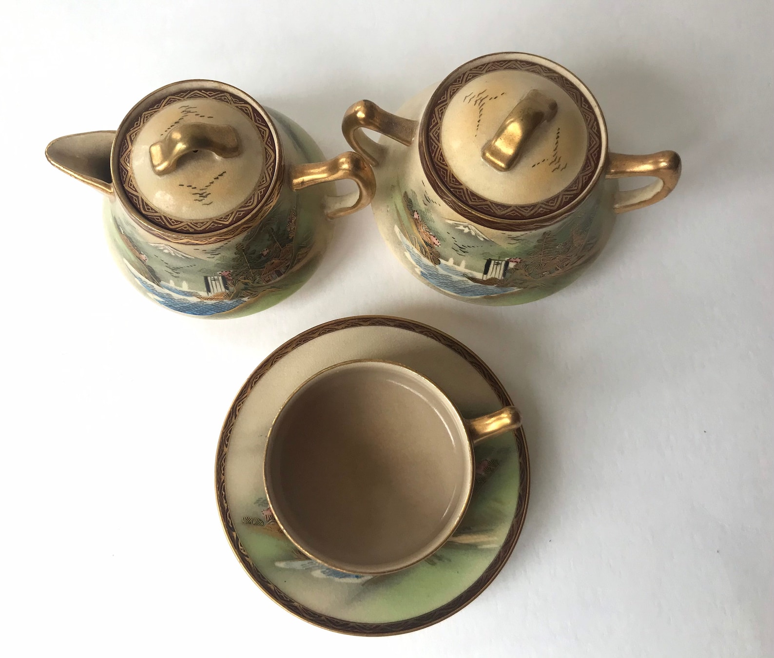Antique Fine Japanese Satsuma Tea Set - Etsy