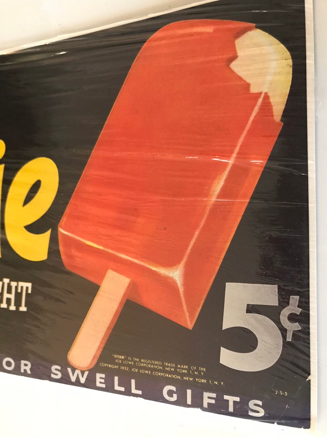 SALE Vintage Stixie Ice Cream Bar Litho Poster, Coble Dairy - Etsy