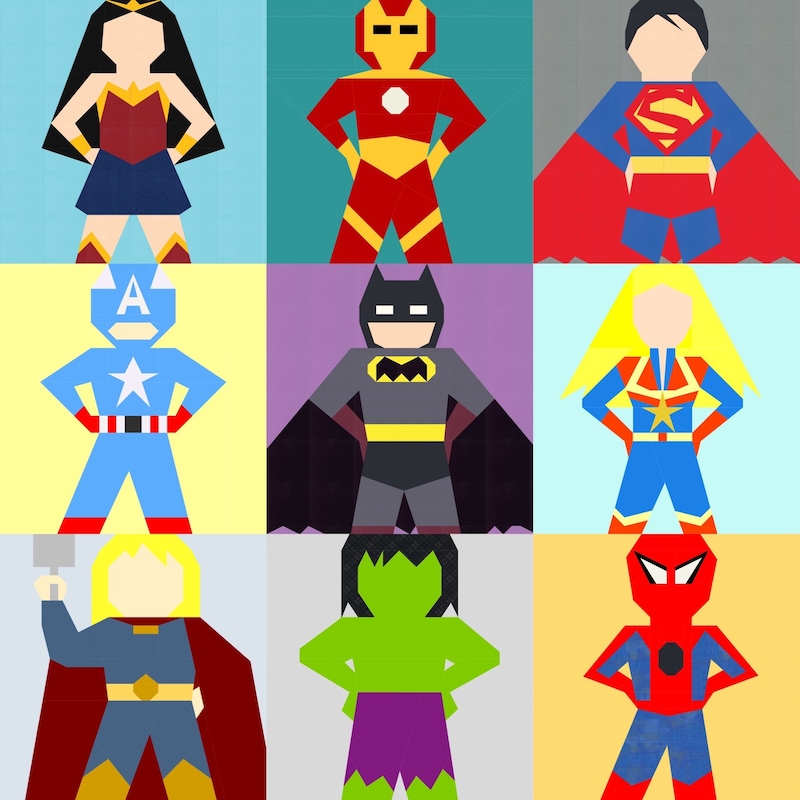 Dc Comics Quilt Pattern - Etsy UK