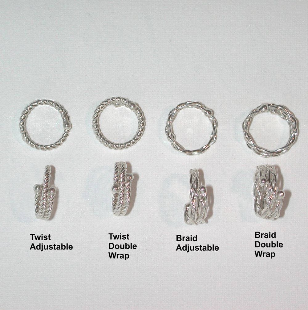 No Pierce Nipple Rings & Clips Sterling Silver, Adjustable, Sexy ...