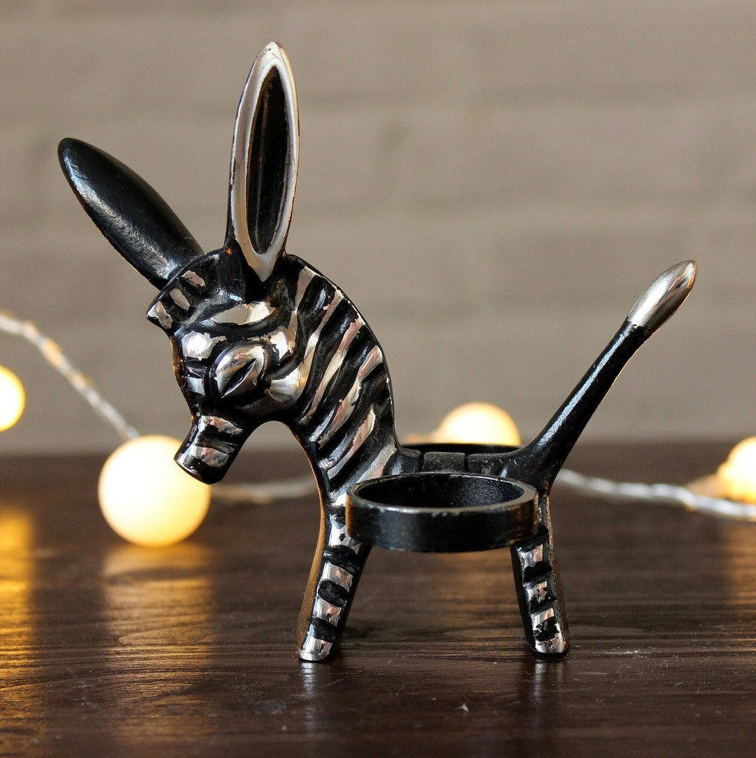 Walter Bosse Zebra Donkey Bronze Figurine Spice Shakers Holder - Etsy