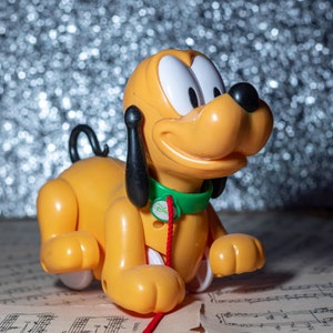 Vintage Pluto Plastic Toy on Wheels Toddler Toys Dog Doll - Etsy