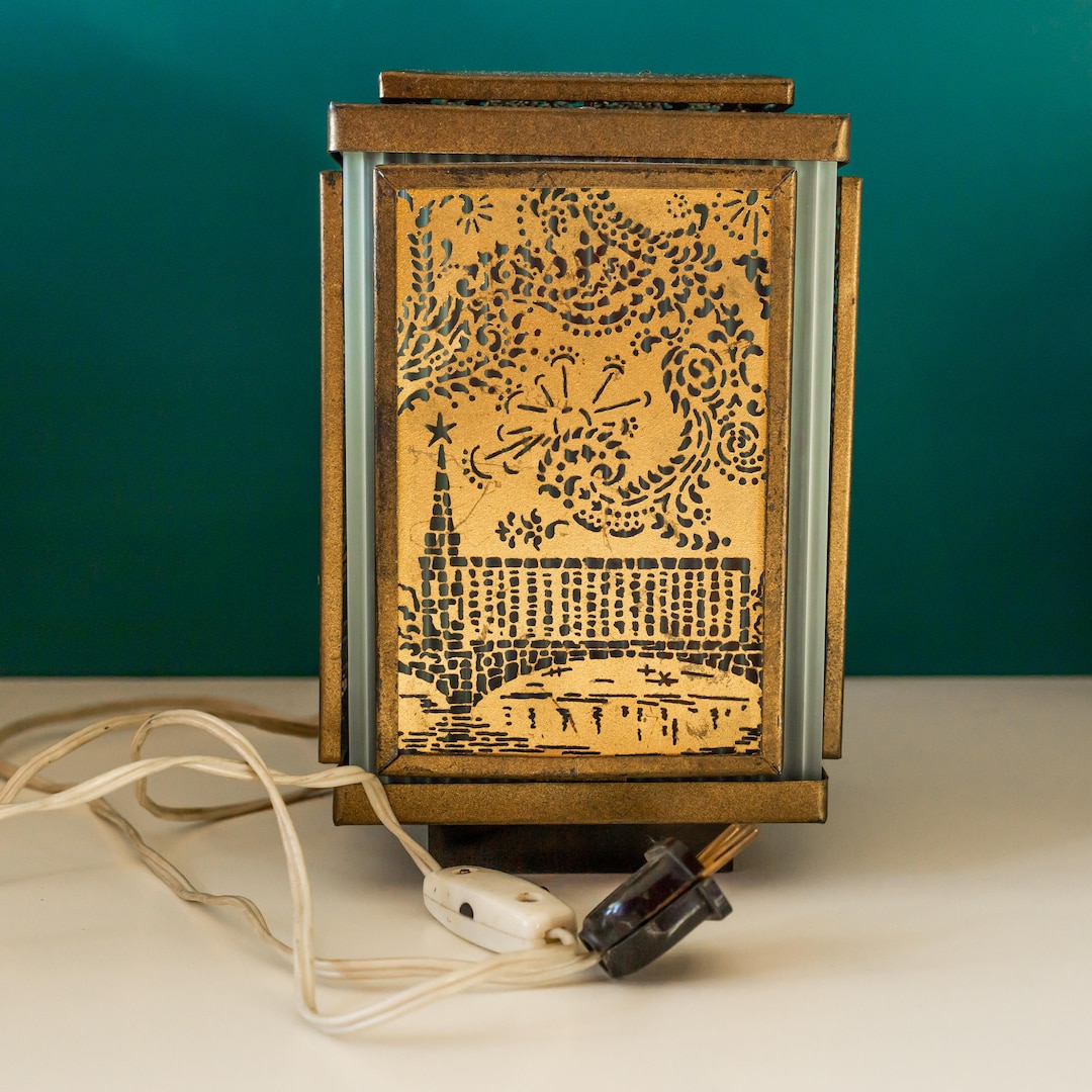Vintage Night Table Lamp 80s Funky Night Lamp Collectible Accent ...