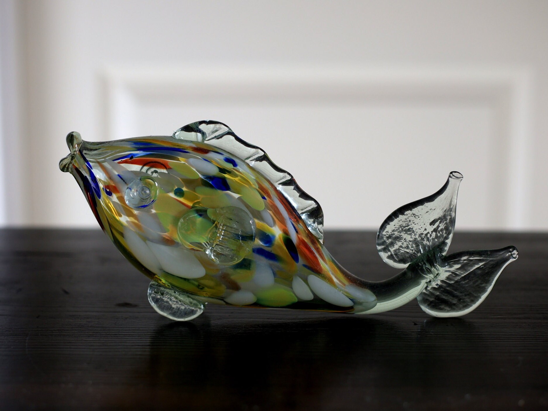 Murano Glass Fish Sculpture Carnival Glass Fish Figurine - Etsy