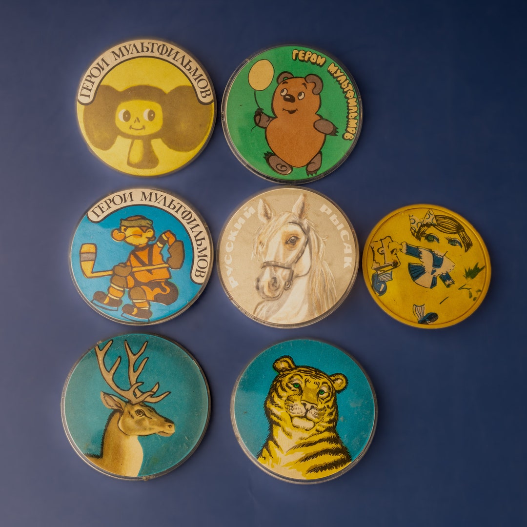 Kids Cartoon Pin Badge Plastic Animal Pins for Children - Etsy
