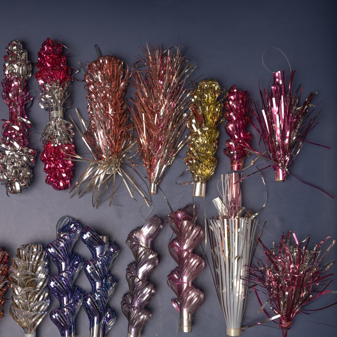 Vintage Christmas Tinsel Ornament Hanging Foil Ornaments for Tree ...