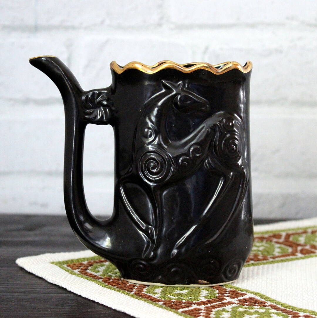 Brown Pottery Mineral Water Cup Spa Drinking Cup USSR Unique Clay Vase ...