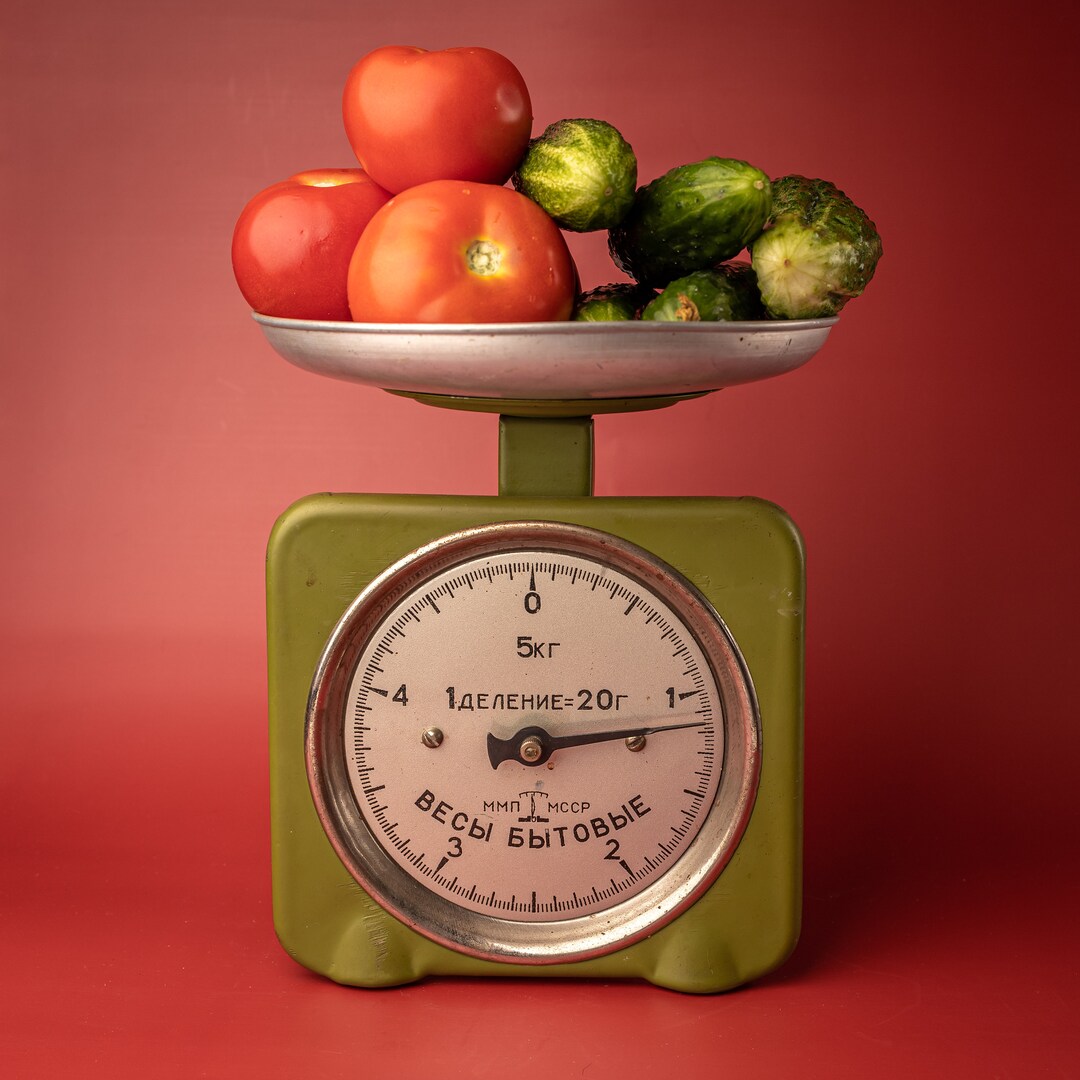 Vintage Kitchen Scales Green Old Farmhouse Scale Decor Working Old ...