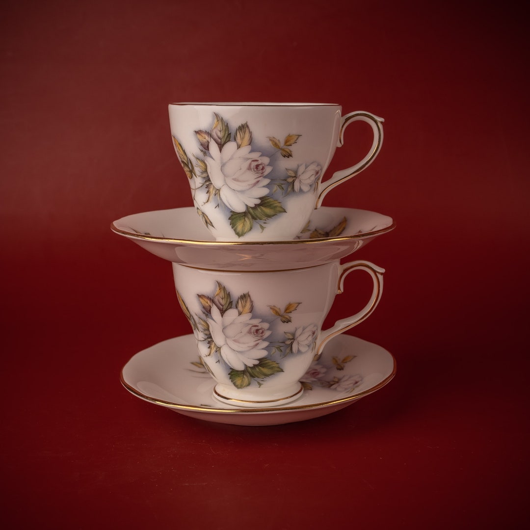 Duchess Bone China Cups With Roses Ceramic Espresso Cup and Saucer ...