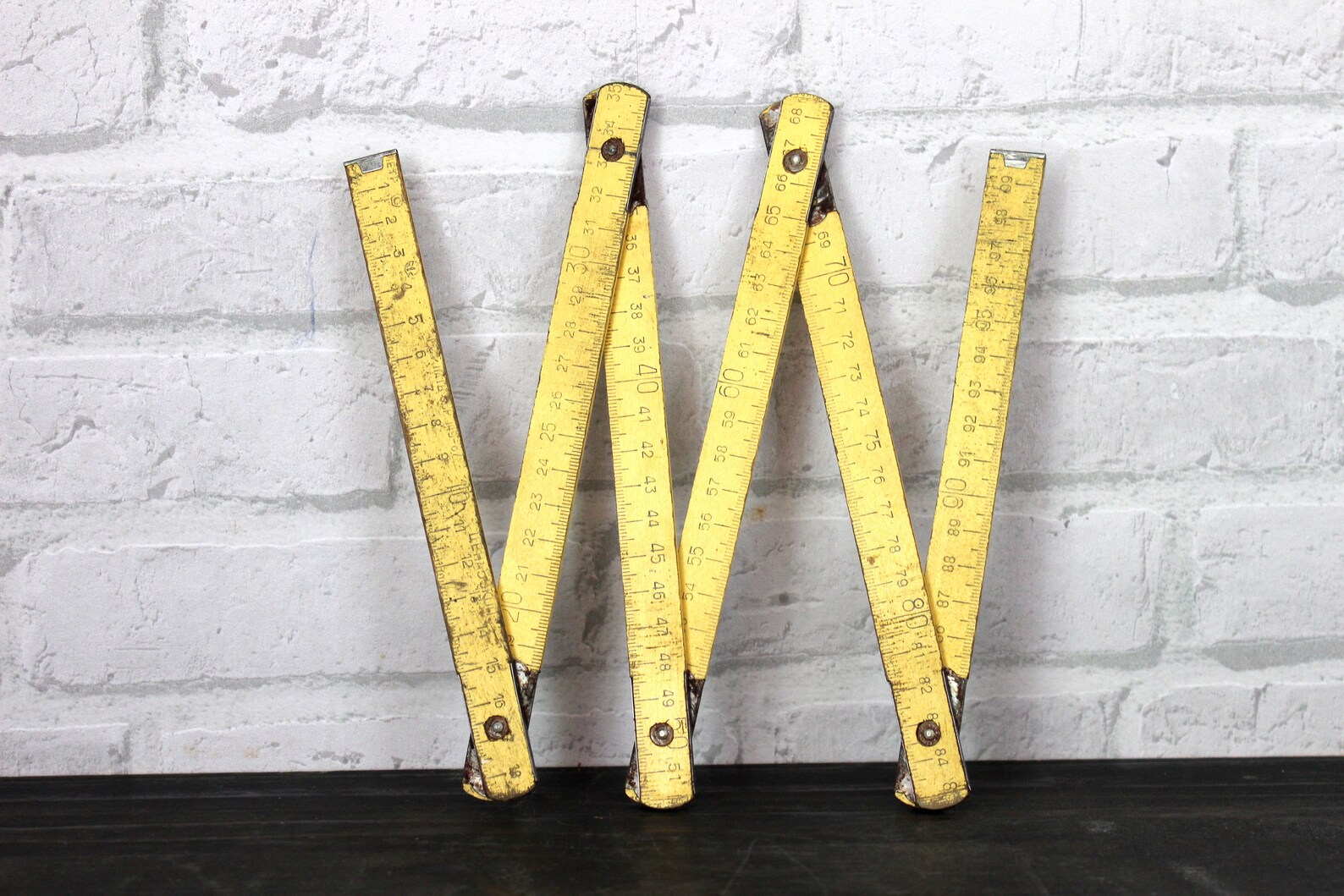 Antique folding ruler measuring stick / Measuring tool wood | Etsy