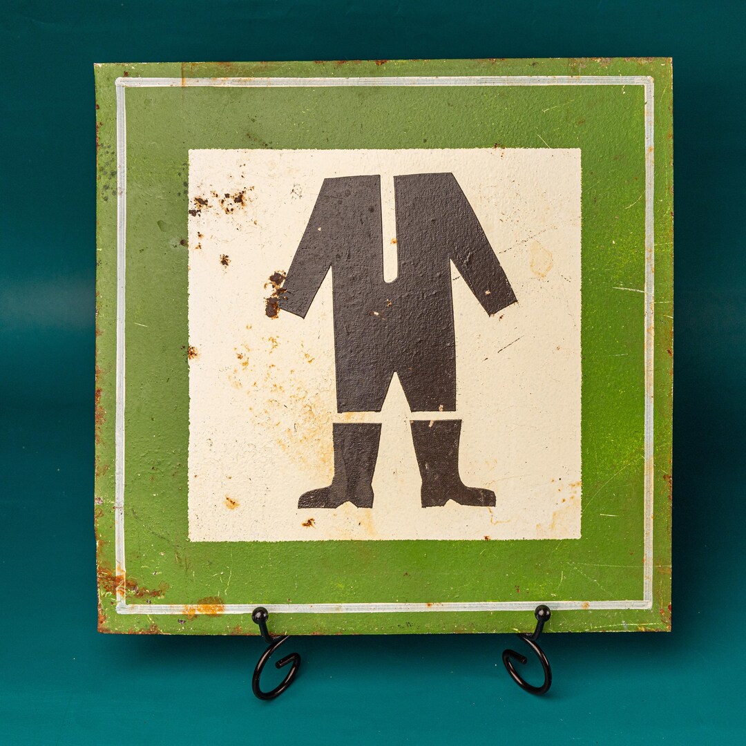 Metal Enamel Sign Warning Safety Sign Rust Industrial Decor Special ...