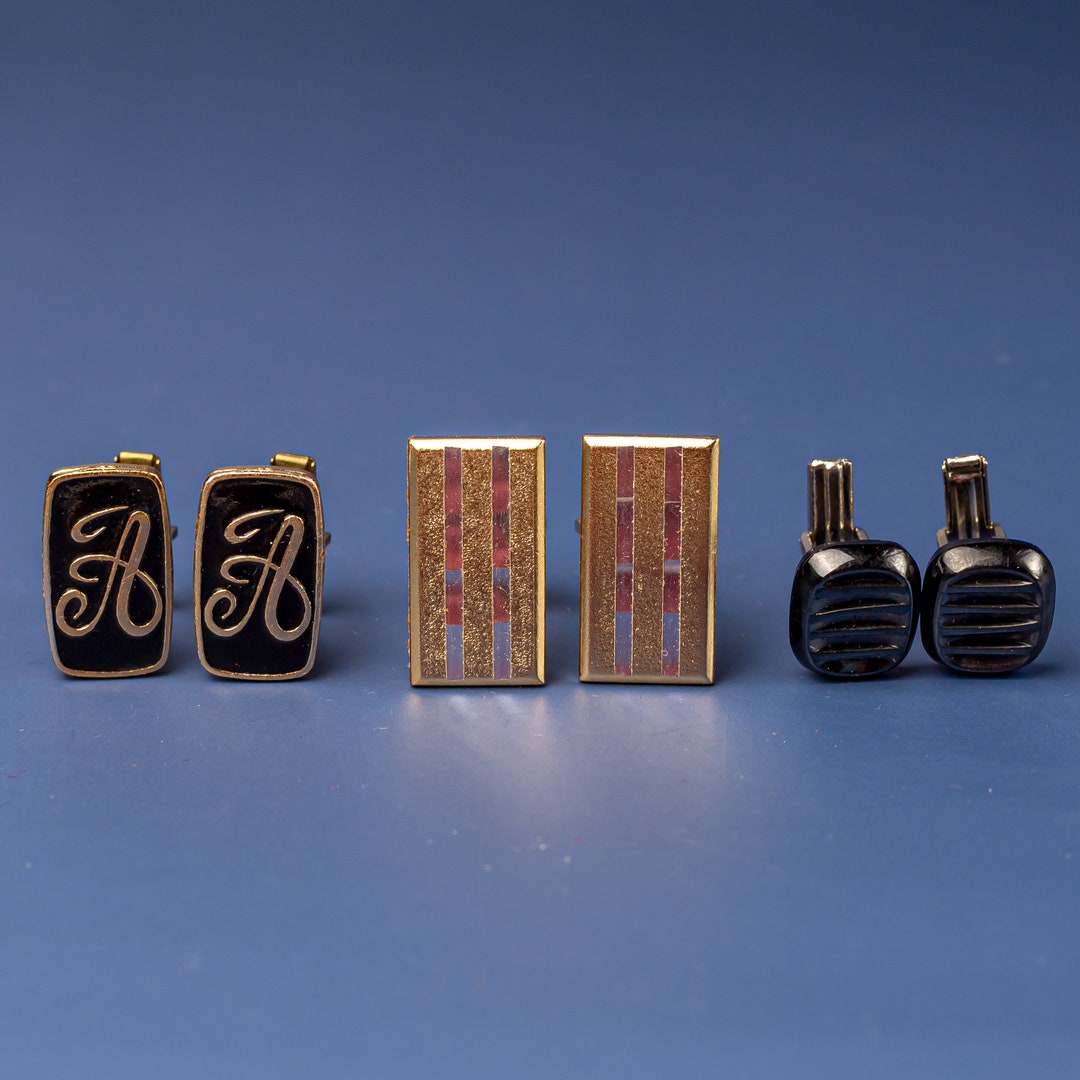 Vintage Geometric Cufflinks Wedding Groomsmen Cufflinks Men's Jewelry ...