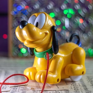Vintage Pluto Plastic Toy on Wheels Toddler Toys Dog Doll - Etsy