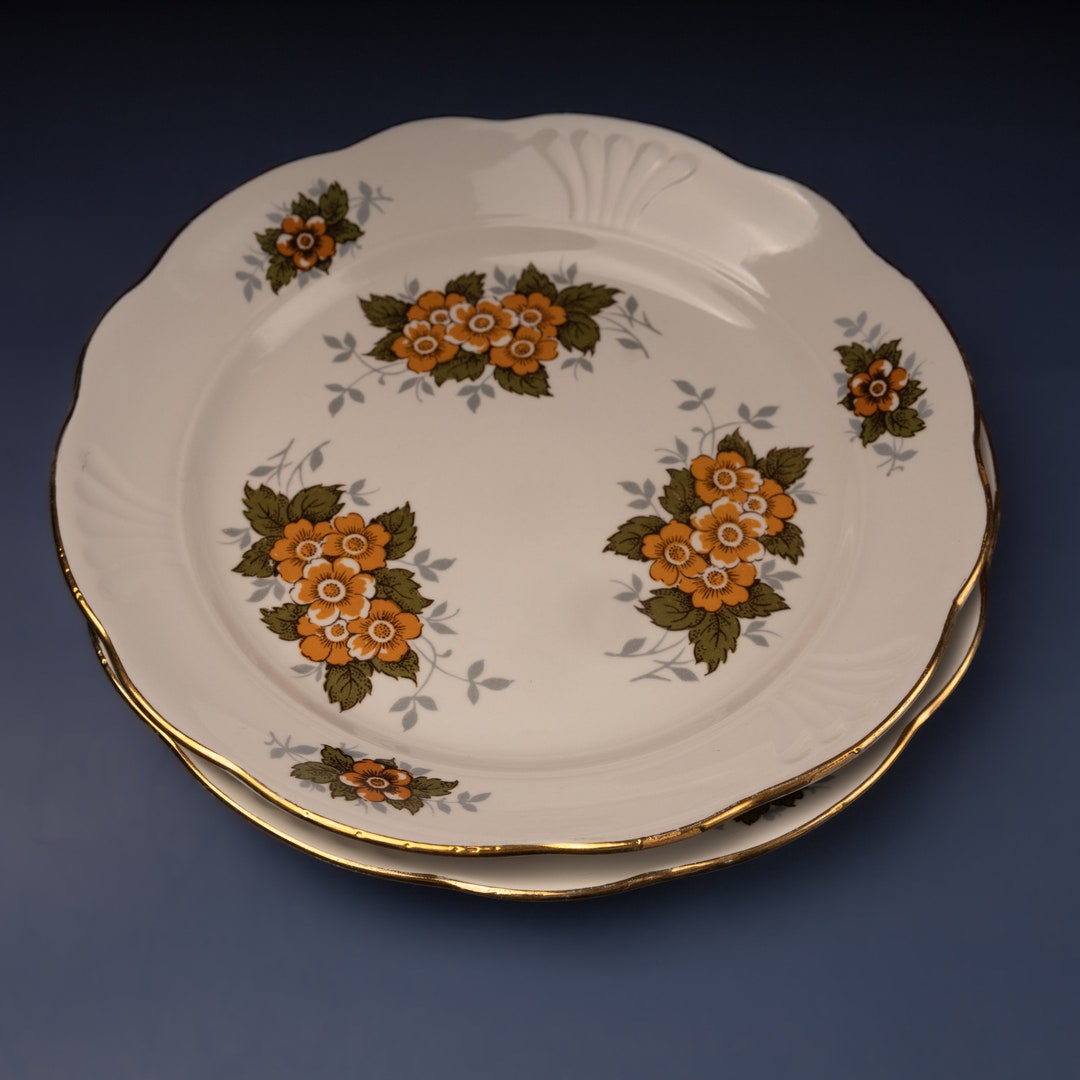 Riga Porcelain Serving Plate Large Cottage Core Rustic Floral Plates ...