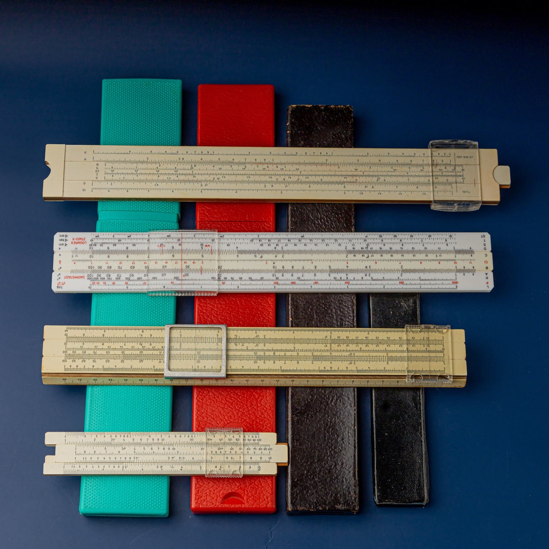 Soviet Vintage Logarithmic Ruler Measuring Stick USSR Engineering Tools ...