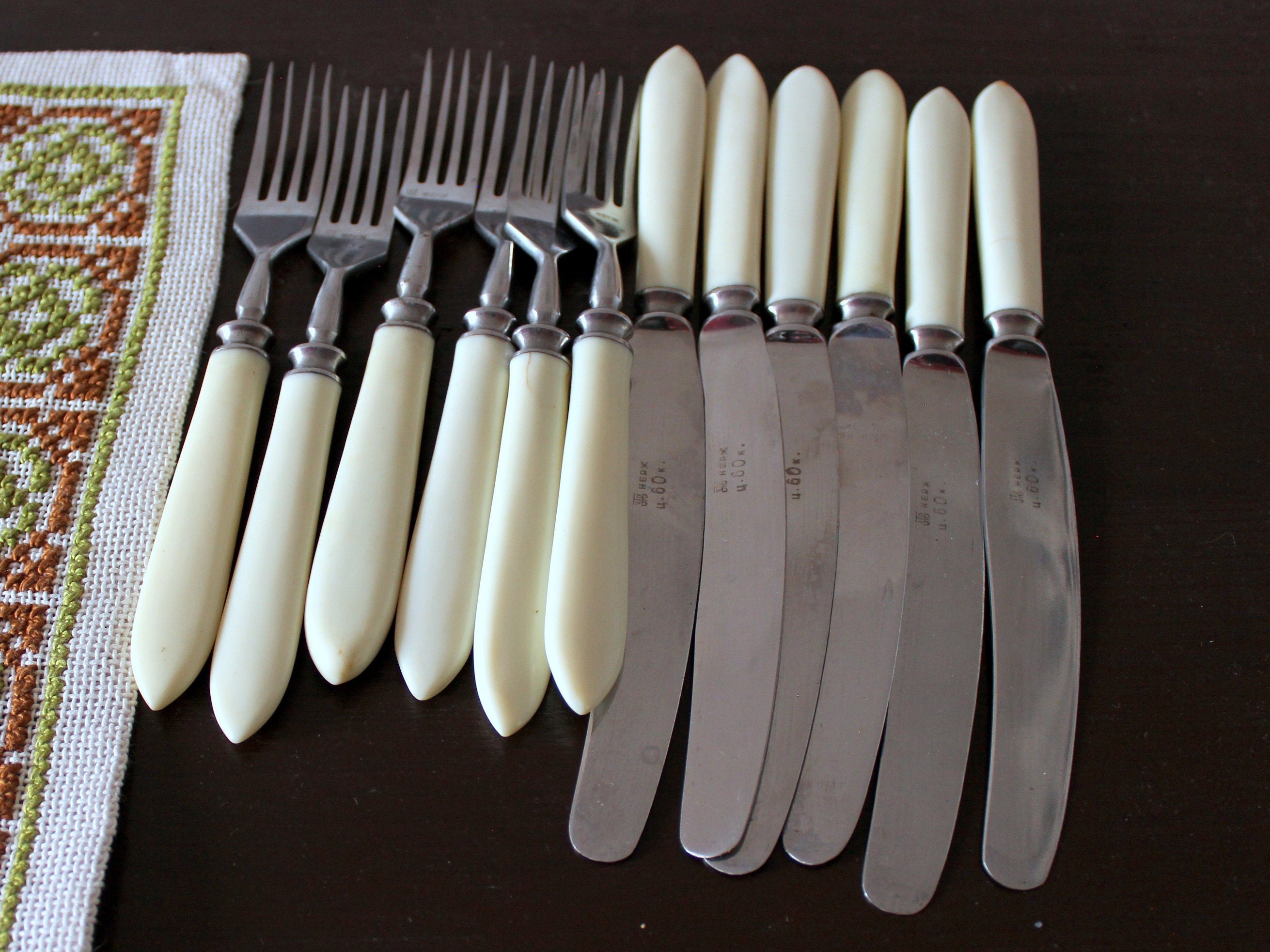 Cutlery & Knives Vintage Russian Kitchen Decor 6 Forks and 6 Knives ...