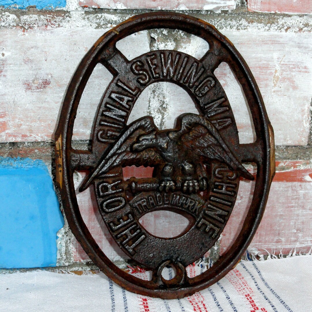 Singer Sewing Machine Parts / Metal Plaque Sign / Metal Eagle - Etsy