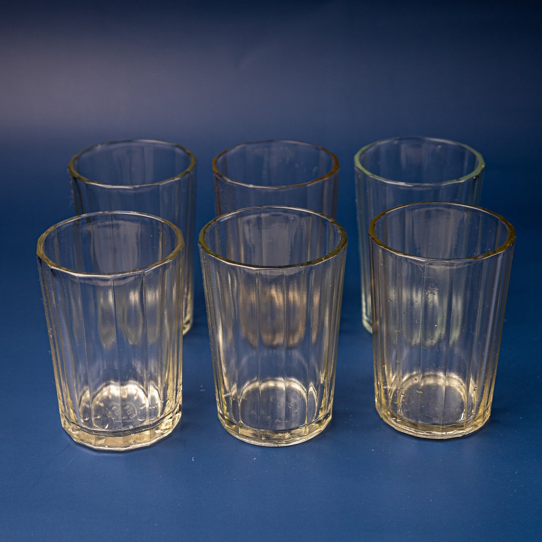6x Facettierte Glas Wodka Schnapsgläser 200ml Traditionelles granionyj ...