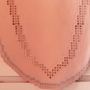 Hardanger Embroidery Table Runner Vintage Pink Norwegian Folk Art Hand Embroidery - Etsy