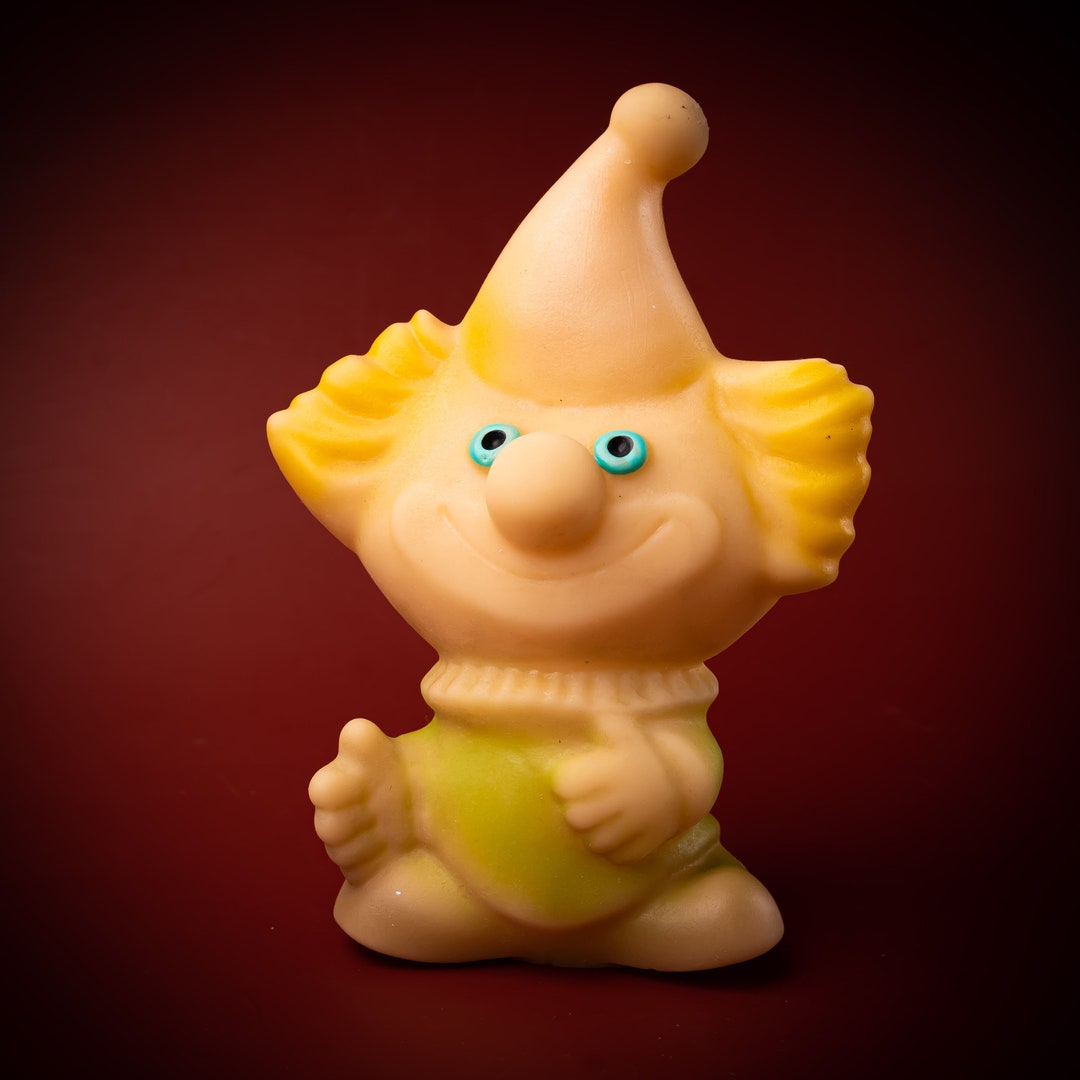 Old Rubber Toy Clown Doll Cartoon Characters USSR Collectible Clown ...