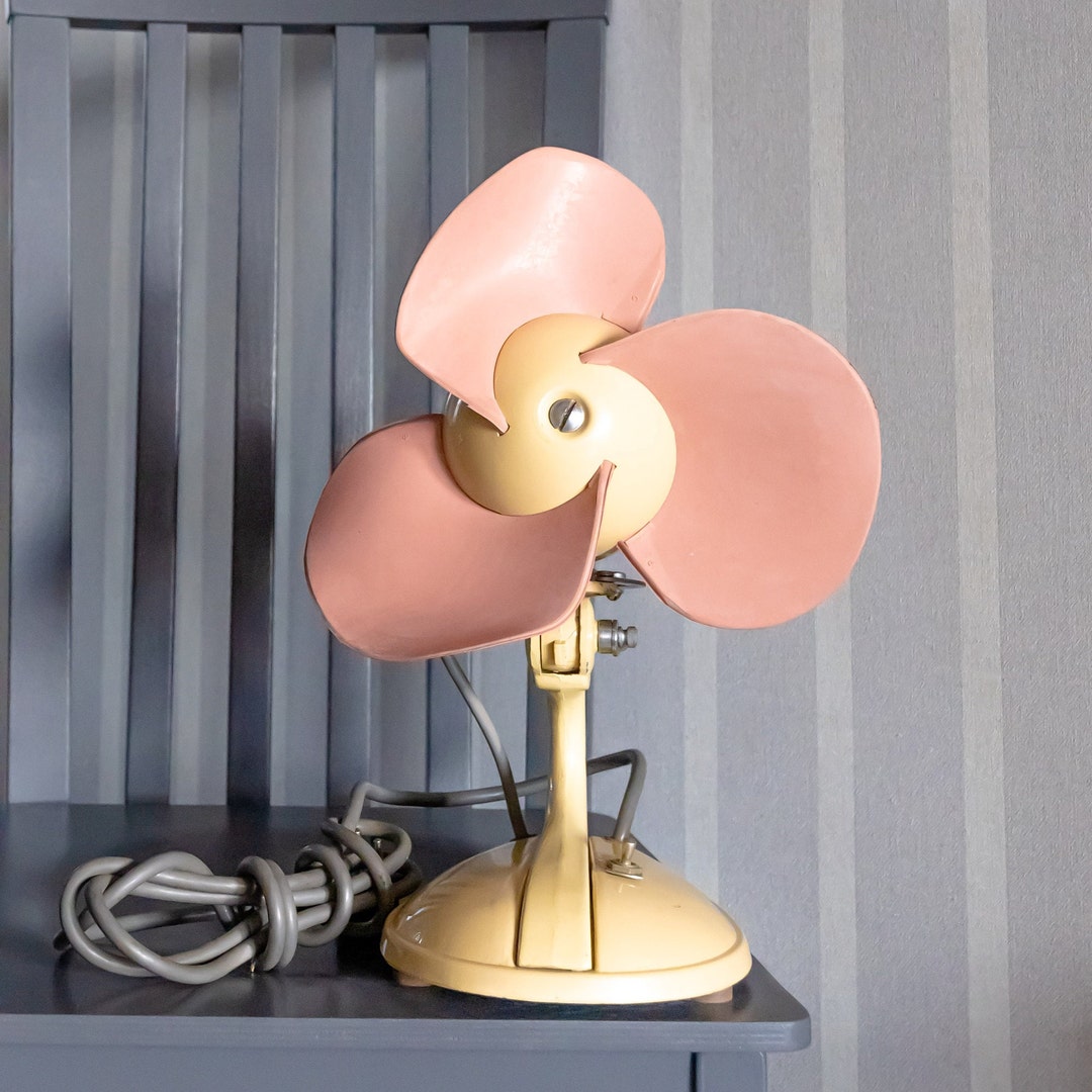 Vintage Electric Desk Fan Soviet Metal Table Ventilator Industrial ...