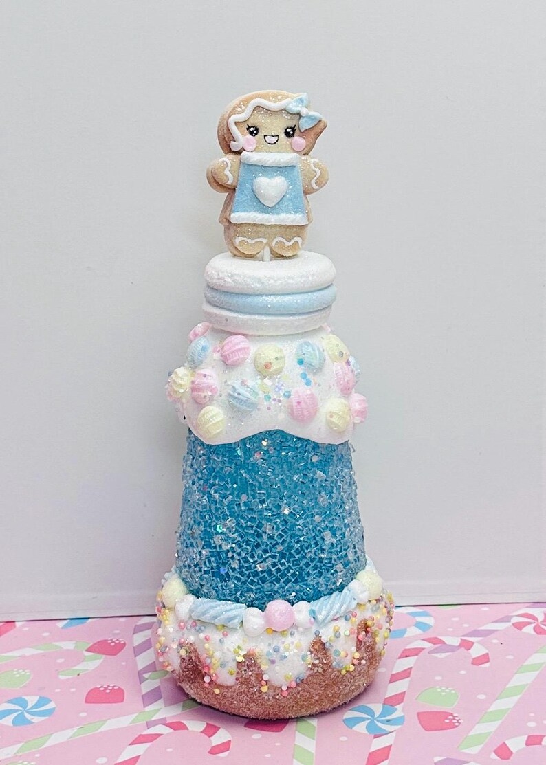 Pastel Gingerbread Gumdrop Donut Cookie Candy Land Decoration Glitter ...